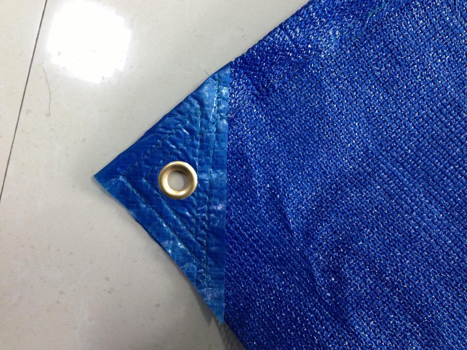 Blue Privacy Fence Netting , Hdpe Anti UV Screen Net Safety Barrier