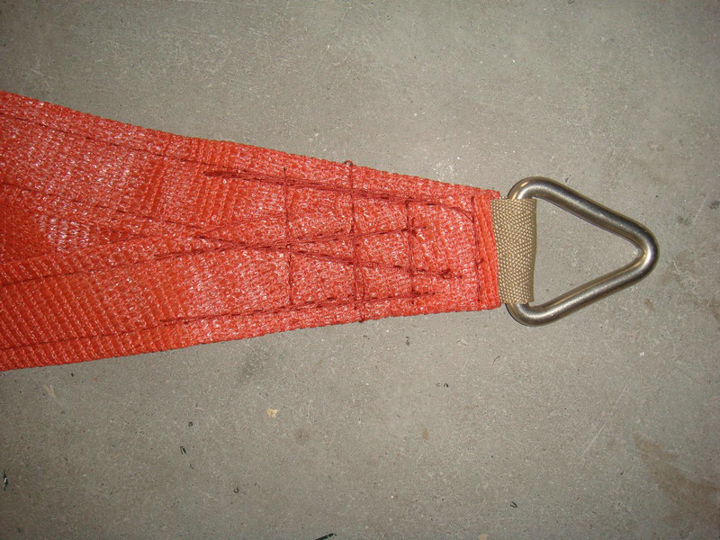 Terra-cotta HDPE Sun Shade Sail Triangle Shape 3.6x3.6x3.6m , Waterproof